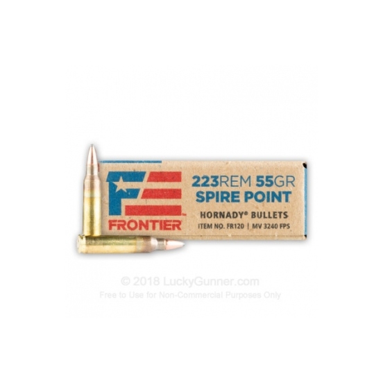 Hornady, Frontier, .223 Rem, 55GR, Soft Point - 4Hunting